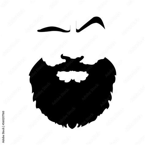 Vecteur Stock Silhouette Of A Person Silhouette Of A Beard Beard
