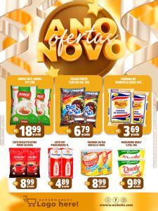 Encarte Ofertas de Ano Novo PSD Editável download Designi