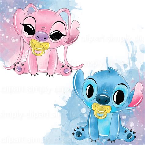 Baby Stitch Clipart Stitch And Angel Baby Shower Stitch Etsy UK
