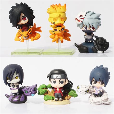 6Pcs Set Naruto Uzumaki Naruto Orochimaru Uchiha Sasuke Hatake Kakashi