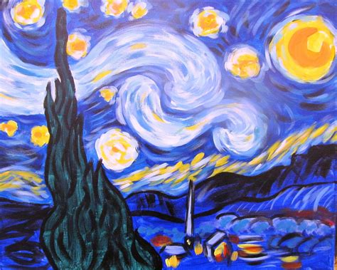 Starry Night Drawing Step By Step Easy Step By Step Painting