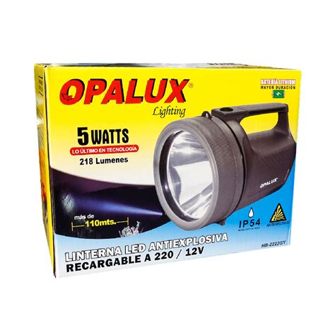 Linterna Antiexplosiva Recargable 5W HB 2222GY OPALUX Mihaba