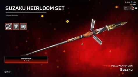Apex Legends Heirloom Set Guide All Heirloom Weapons Mythic Items