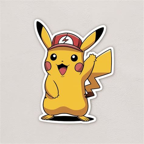 Premium Vector Pokemon Sticker Featuring Pikachu