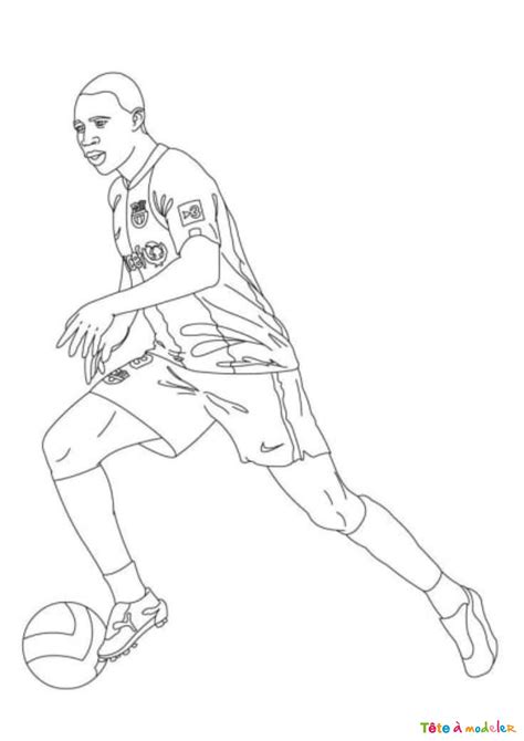 Coloriage De Mbappe Qui Court Imprimer Avec T Te Modeler