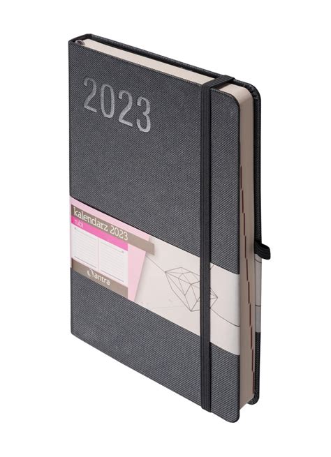 Kalendarz książkowy 2024 dzienny A5 Antra Rubi DNS grafitowy Antra