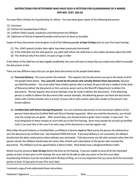 Fillable Online Law Marquette Instructions For Petitioners Who Have