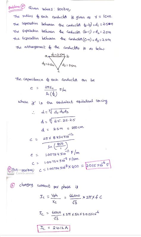 Solved A Single Phase Line Has Two Parallel Conductors 46 OFF