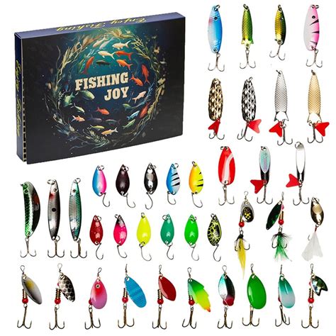 24pcs Colorful Metal Spinner Fishing Lures Minnow Baits Fishing