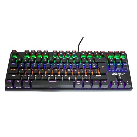 Teclado Mecânico Gamer Rainbow knup Switch Kacheng Blue ABNT2 12 Teclas