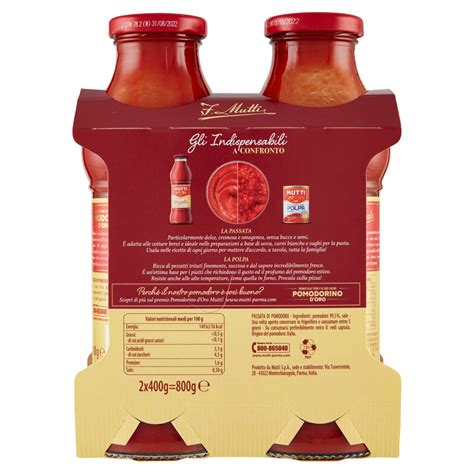 Mutti Passata Di Pomodoro 2 X 400 G Carrefour