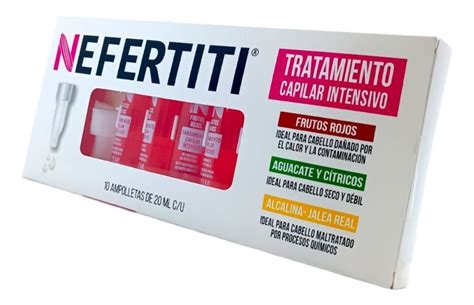 Ampolletas Nefertiti Para Cabello Dañado Frutos Rojos Meses sin