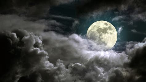 Full Moon Wallpaper Minimalism Nature Moon Night Dark Clouds