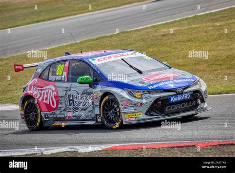 Tom Ingram In His Team Toyota GB Toyota Corolla At The 2019 BTCC