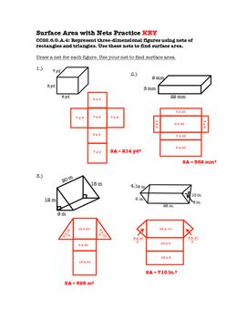 Surface Area Worksheets For Th Grade Arthur Hurst S English Worksheets