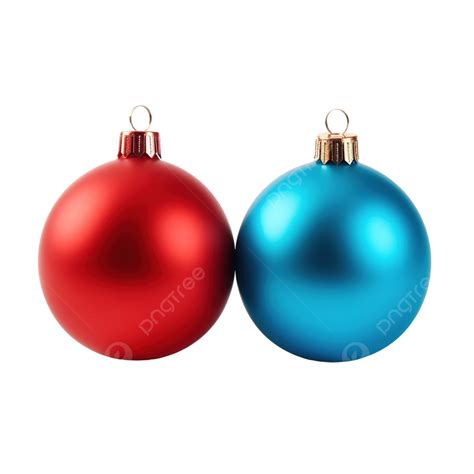 Blue And Red Christmas Ball Blue And Red PNG Transparent Image And