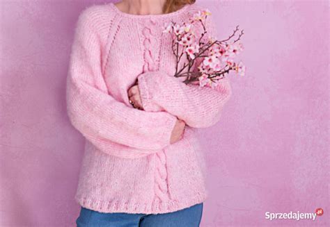 Sweter R Cznie Robiony Na Drutach Oversize Gdynia Sprzedajemy Pl