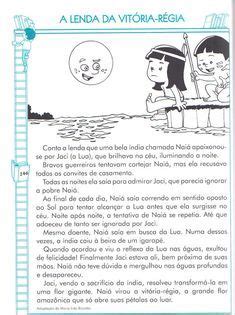 Nosso Espaço da Educação Folclore Vitória Régia lenda atividades