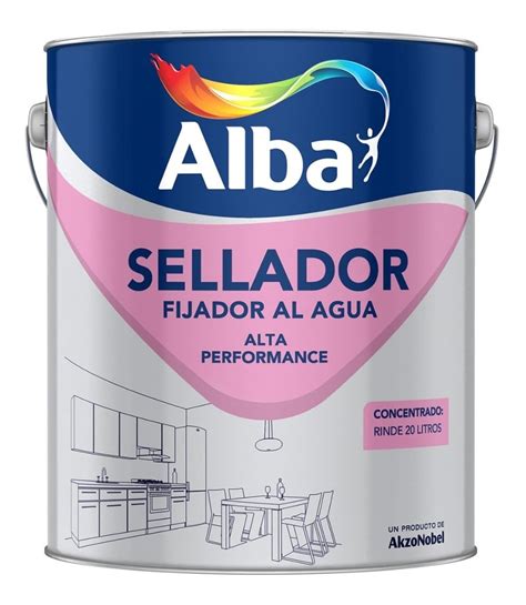 Sellador Fijador Para Paredes Al Agua Alba Litro Pinturerias Ogus