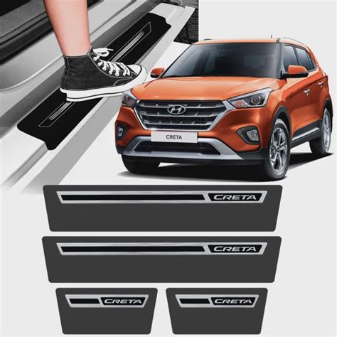 Soleira Hyundai Creta 2016 a 2021 Protetor de Portas Aço Escovado