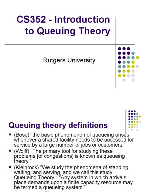 queuing theory pdf applied mathematics systems science