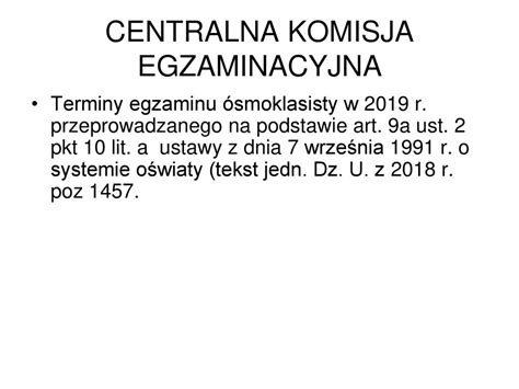 EGZAMIN ÓSMOKLASISTY 2018 19 ppt pobierz