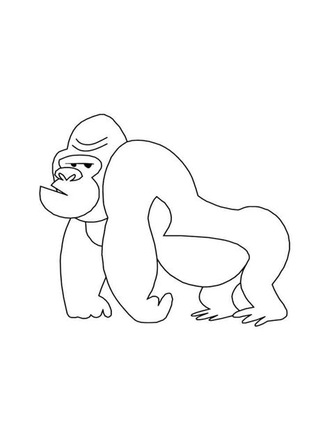Ausmalbilder Gorilla Kostenlose Malvorlagen