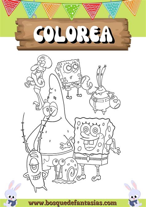 Dibujos De Bob Esponja Para Ni Os Para Colorear E Imprimir