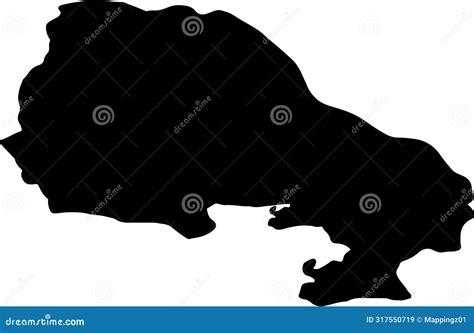 Mappa Della Serbia Silhouette Con Sfondo Trasparente Illustrazione