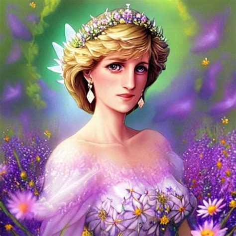 Princess Diana As A Fairy Goddess Of Wildflowers Eth OpenArt