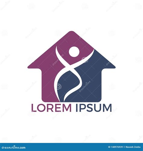 Dise O Del Logotipo De La Salud Humana Ejemplo Casero Del Concepto Del