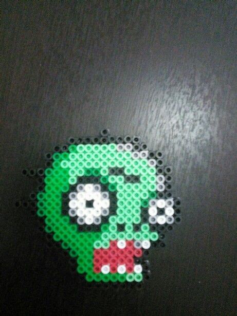 Zombie Plants Vs Zombies Perler Hama Hama Beads Design Diy Perler