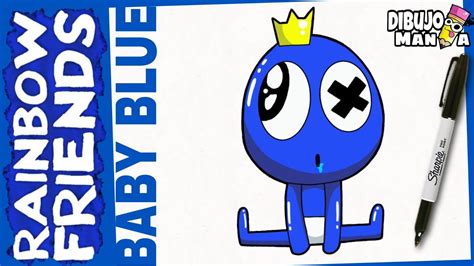 COMO DIBUJAR A BABY BLUE DE ROBLOX RAINBOW FRIENDS How To Draw Blue