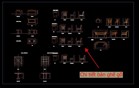 Thư Viện Cad Nội Thất Tổng Hợp Nhiều Bản Vẽ Cad Bàn Ghế CIC32