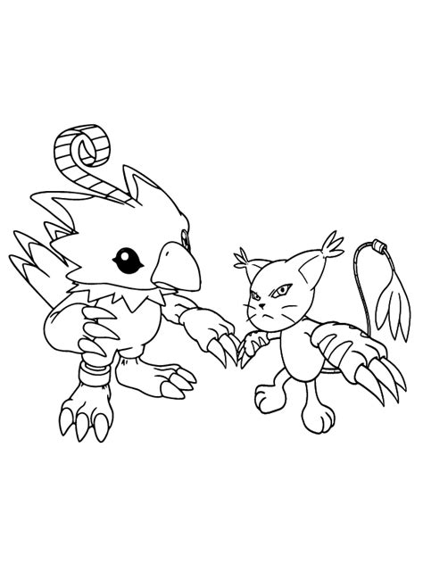 Digimon Coloring Page 10 Färbung Seite Kostenlose druckbare