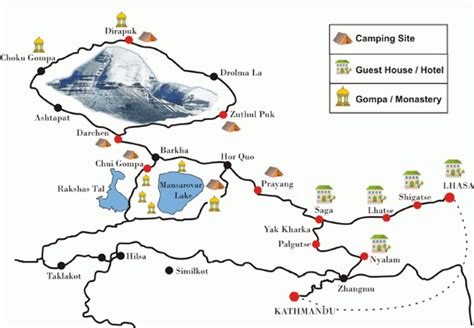 Mount Kailash Route Map