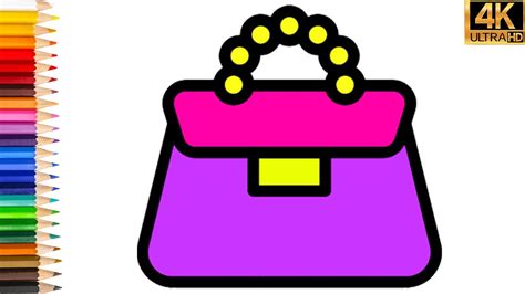 APRENDER A DIBUJAR BOLSA FACIL COMO DIBUJAR UNA BOLSA KAWAII DIBUJO