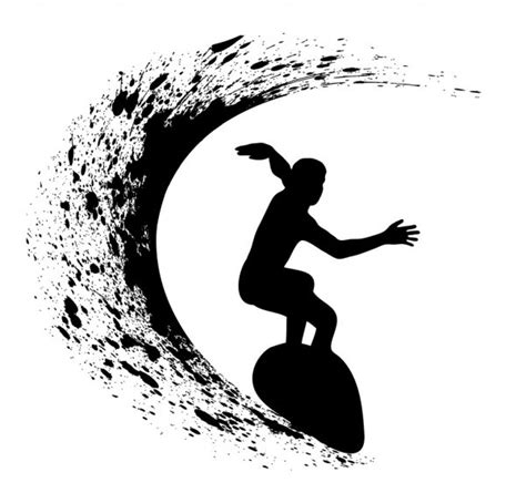 Silhouettes Of Surfers Stock Vector Image By Matc 24787555