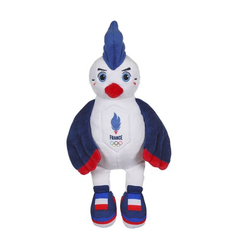 Coq Peluche Equipe De France Olympique Peluche Officielle Sous