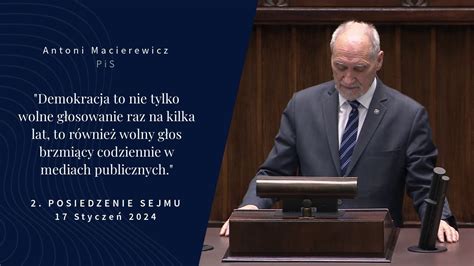 Antoni Macierewicz Posiedzenie Sejmu X Kadencji Youtube