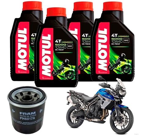 Kit Troca Óleo Tiger 800 Filtro Fram Ph6017 Motul 5000 10w40 Mercado