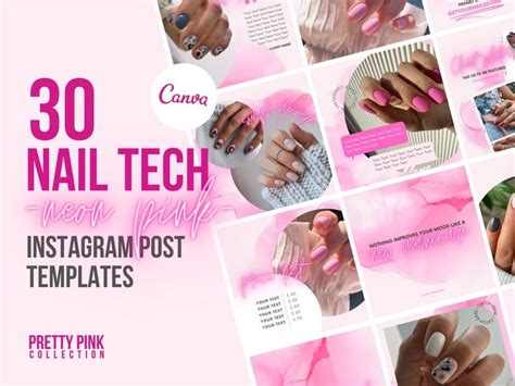 Nail Tech Instagram Post Nail Instagram Template Nail Salon Canva