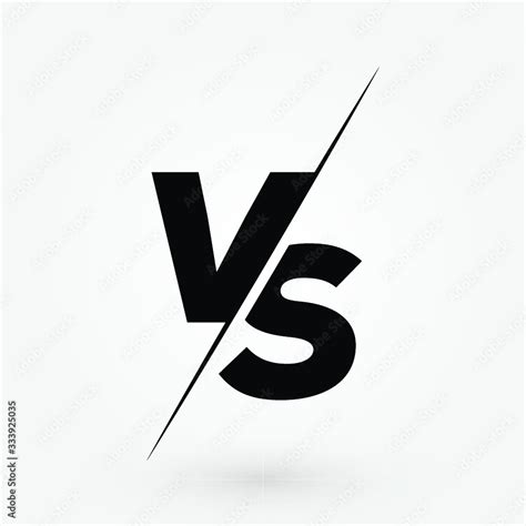 Versus Logo Vs Letters For Sports Fight Competition Battle Match