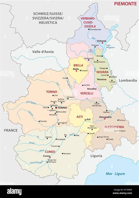 Mappa Di Piemonte Immagini E Fotografie Stock Ad Alta Risoluzione Alamy