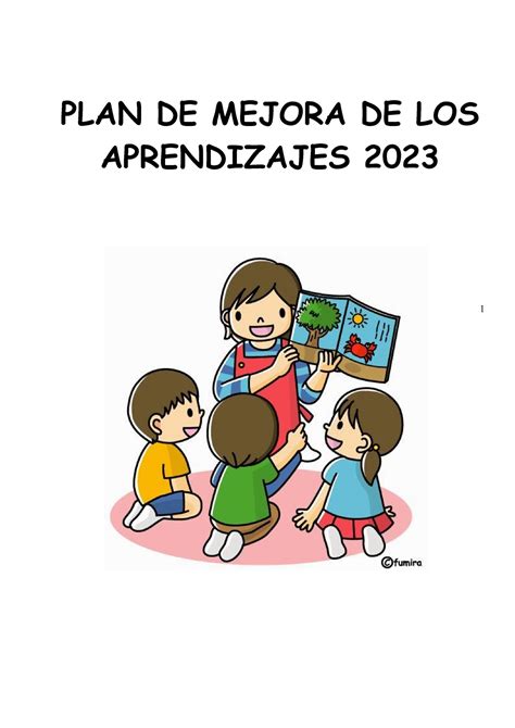 PLAN DE Mejora DE Aprendizaje PLAN DE MEJORA DE LOS APRENDIZAJES 2023