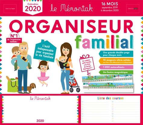 Organiseur familial Le Mémoniak de Editions 365 Grand Format Livre