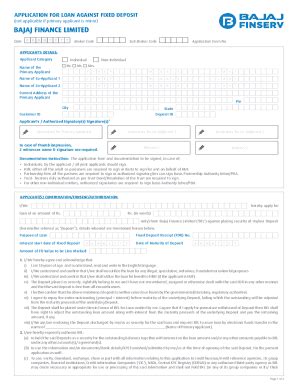 Fillable Online FIXED DEPOSIT APPLICATION FORM SECTION A Fax Email