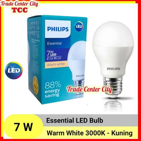Jual Philips Lampu LED 7 Watt 7 Wat 7w Kuning Bulb Essential Bohlam