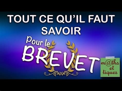 Ntroduire Imagen Formule A Connaitre Pour Le Brevet Fr
