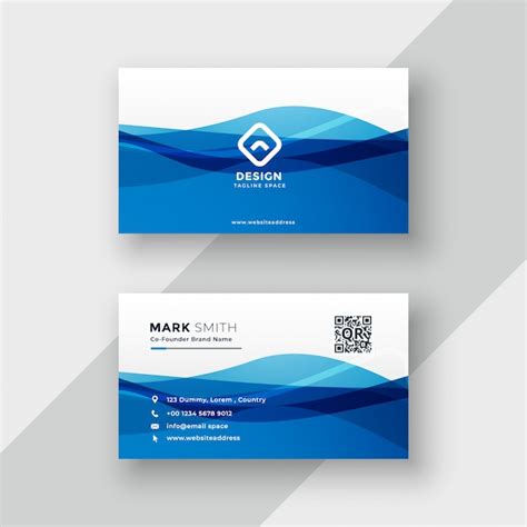 Conception De Carte De Visite Bleue Abstraite Vecteur Gratuite